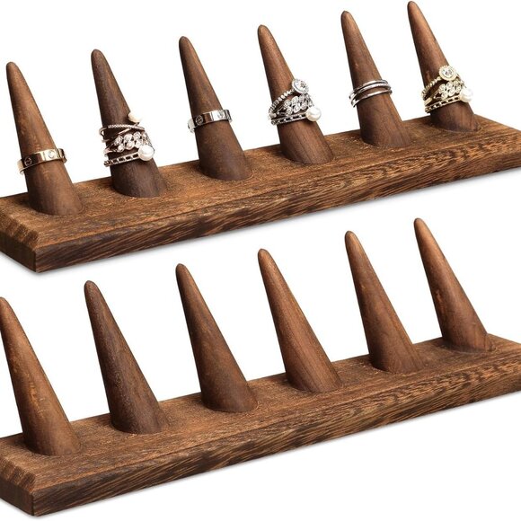 Other | 2 Pcs Set Finger Ring Stand Jewelry Display Holder Showcase ...